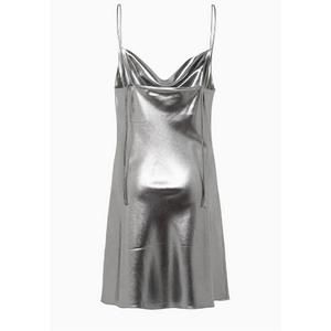 ROTATE | Dresses | New Rotate Metallic Mini Slip Dress In Silver | Poshmark